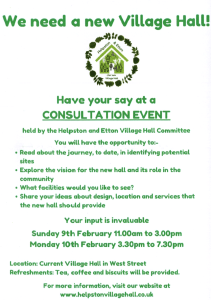A New Village Hall – Have Your Say – Helpston and Etton Village Hall